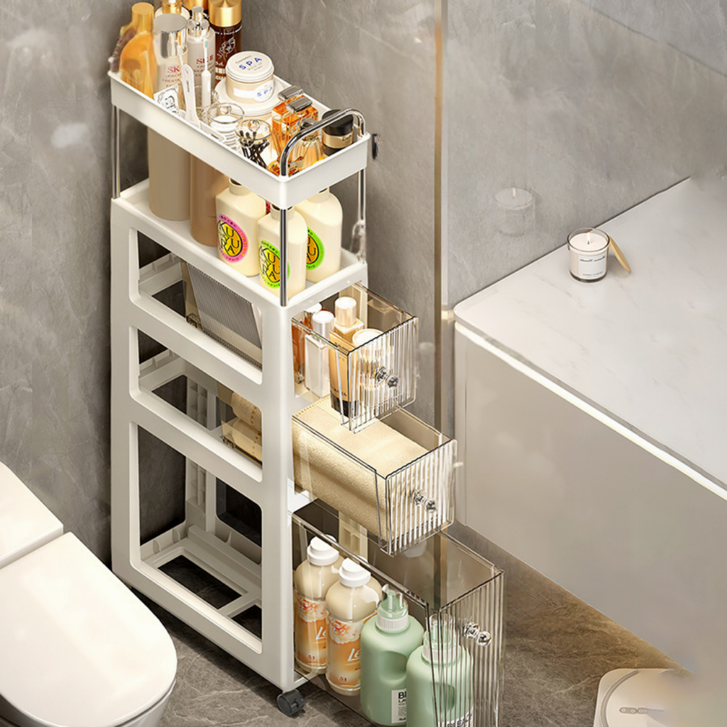 Homero Multipurpose 5-Layer Slim Storage Rack with Wheels