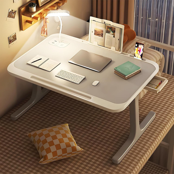 Homero Premium Foldable Bed Table Adjustable Height Multifunction Tabl
