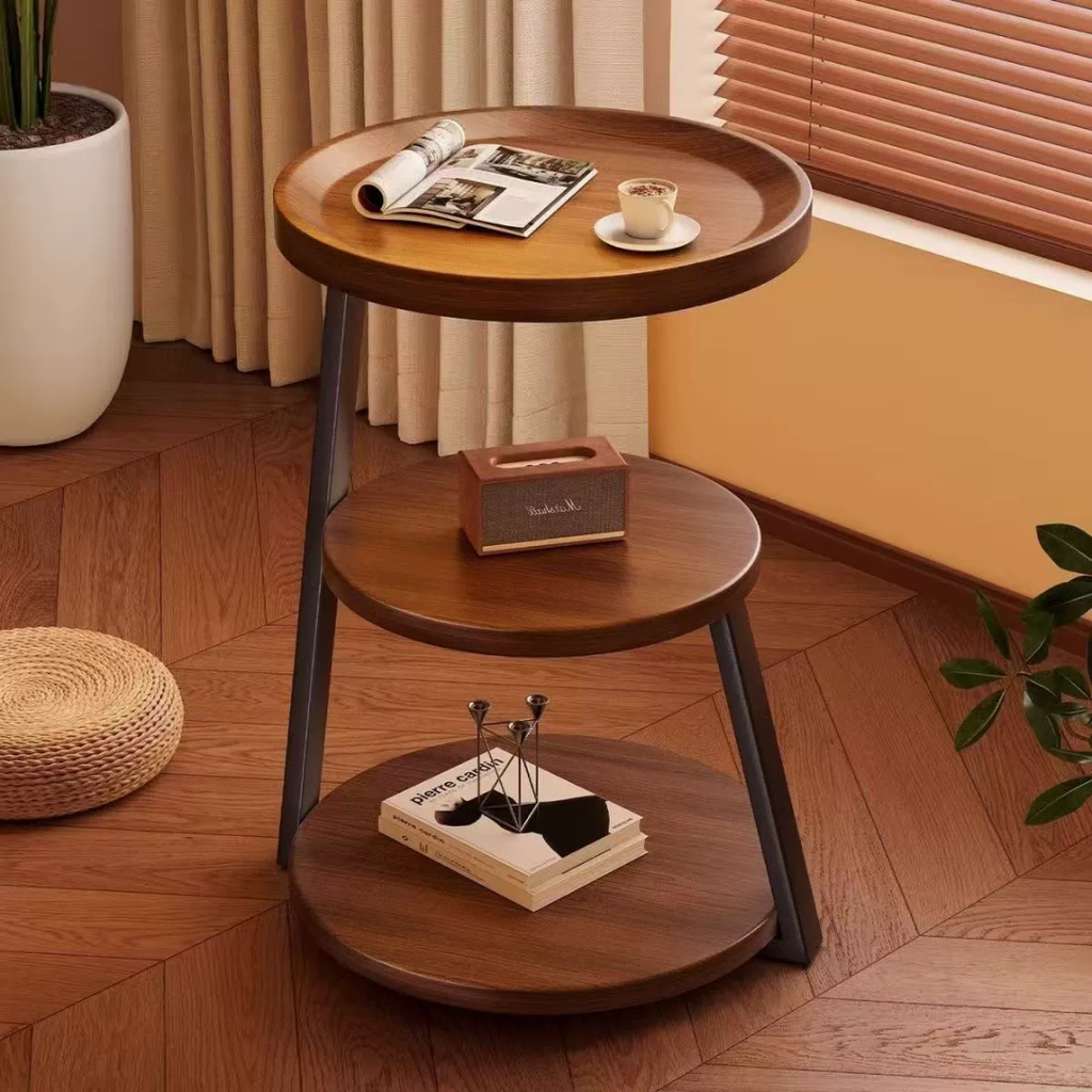 HOMERO Sepia Circular Reclaimed Classic Wood Table