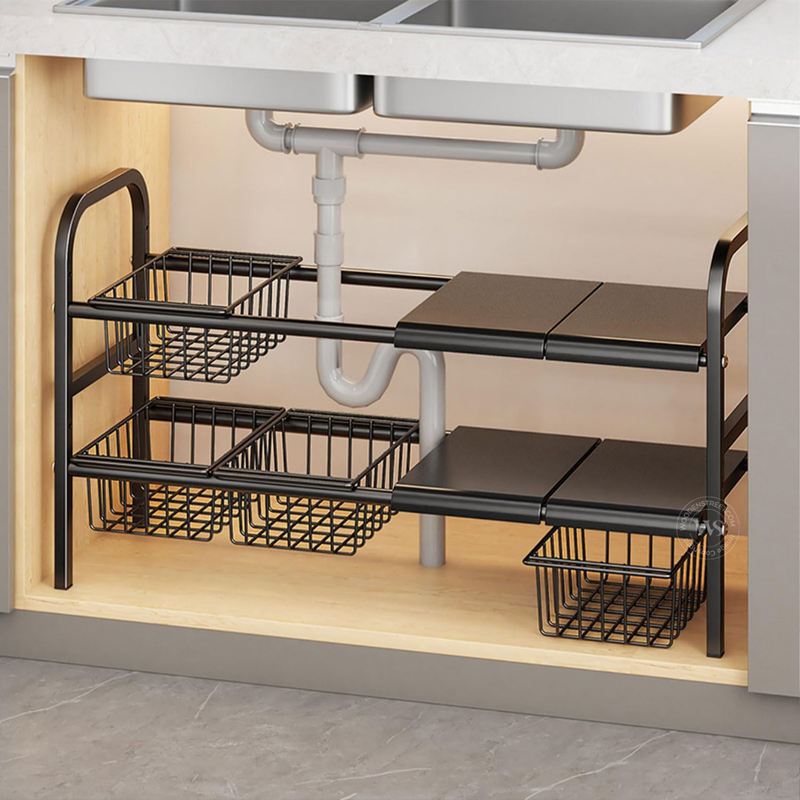 Homero 2 Layer Expandable Under Sink Storage Rack
