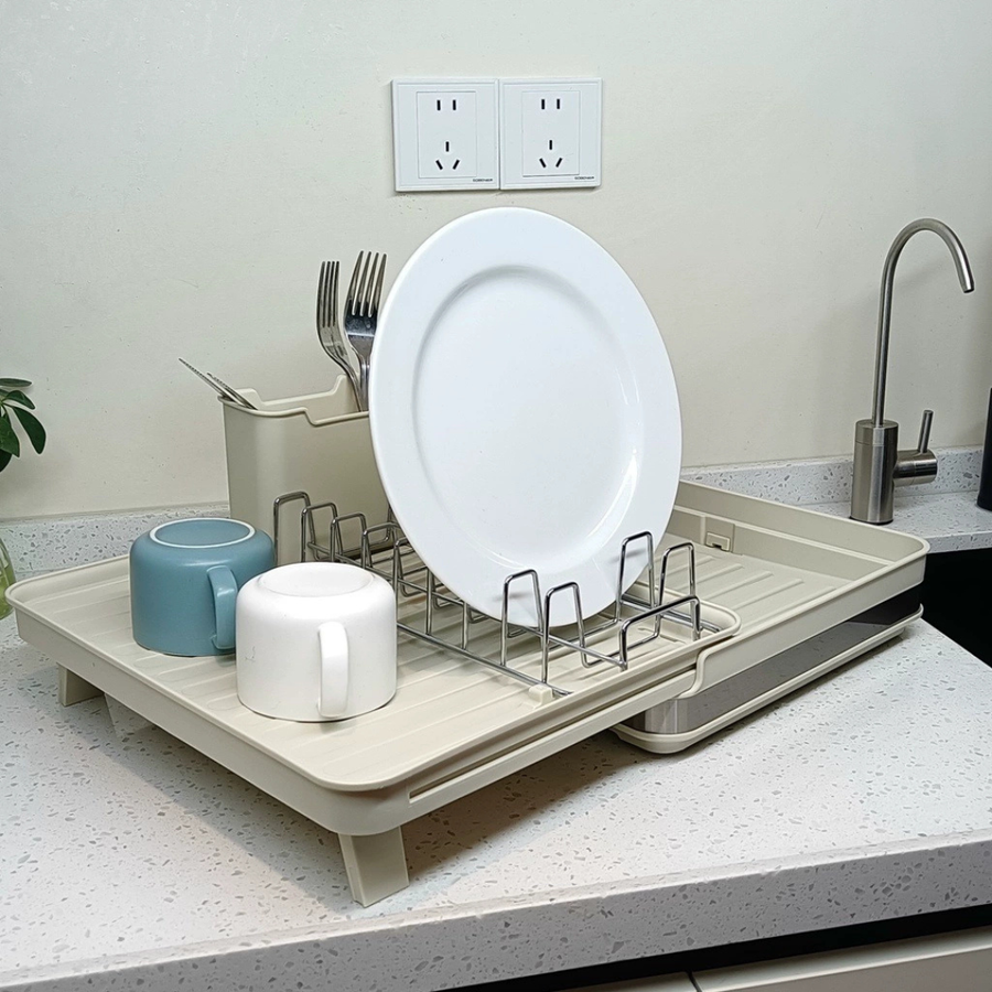 Multi Utility Stainless Steel Expandable Dish Drying Rack