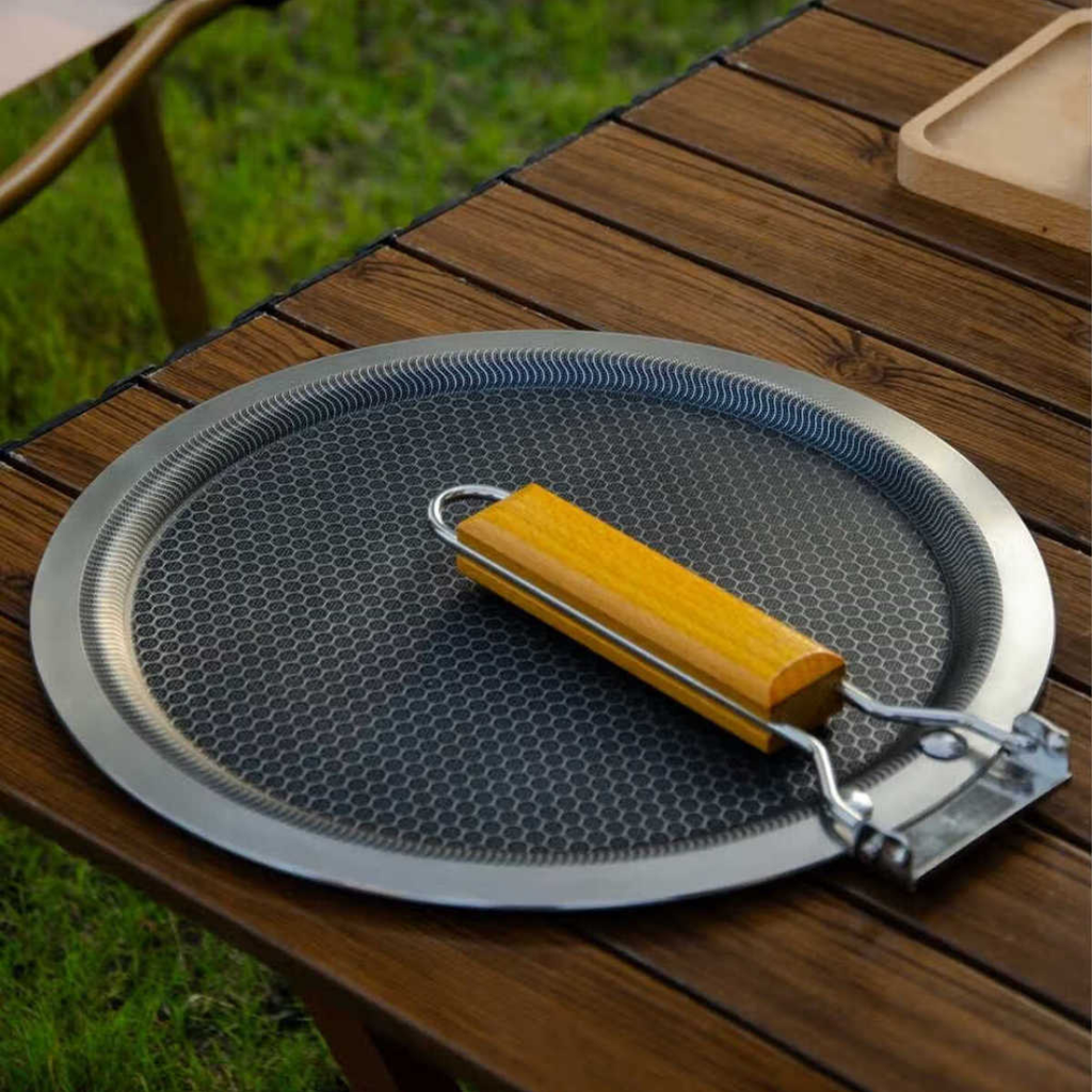 Honeycomb Stainless Steel Non-Stick Folding Pan