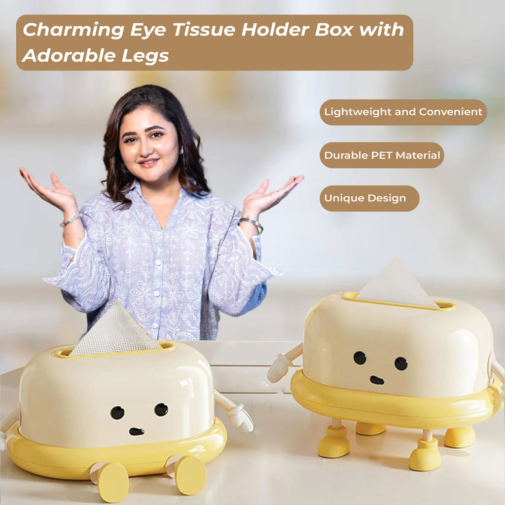 Homero Charming Eye Tissue Holder Box with Adorable Legs