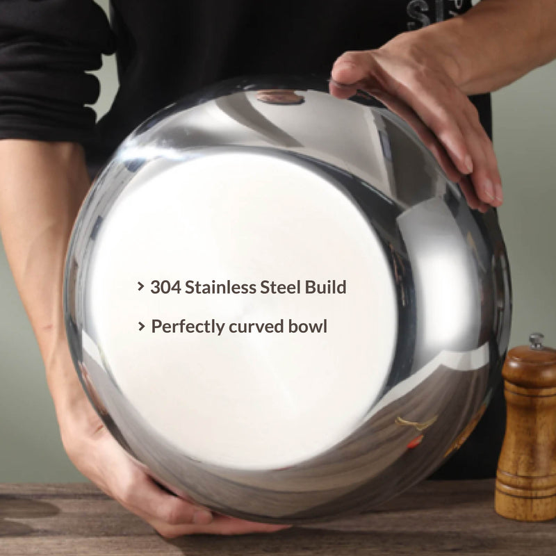 Homero Large-Capacity Stainless Steel Mixing Bowl with Lid