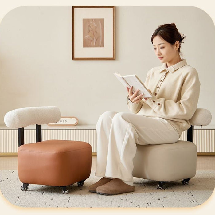 Homero 360 Degree Movable Contemporary Leisure Sofa Chair with Backres
